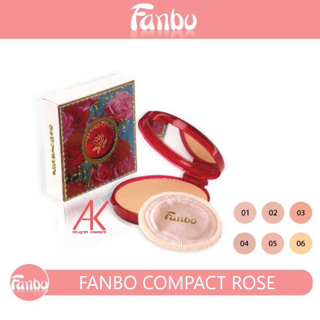Fanbo Rose Compact Powder 22,5 gr [Bedak Padat] | Lazada Indonesia