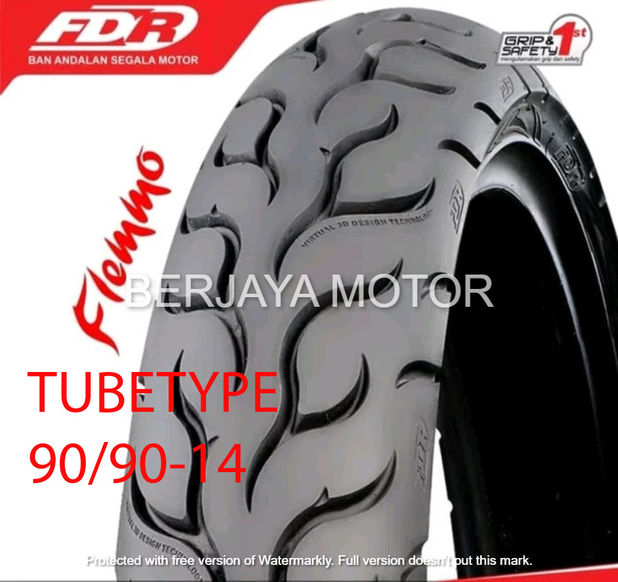 BAN MOTOR FDR FLEMO 90/90-14 BELAKANG MATIC TUBETYPE | Lazada Indonesia