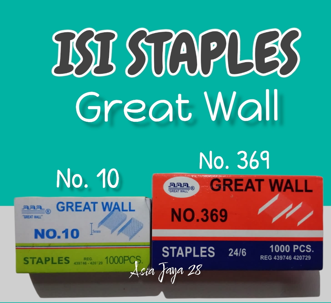ISI STAPLES GREAT WALL NO 10 & NO 369 | Lazada Indonesia