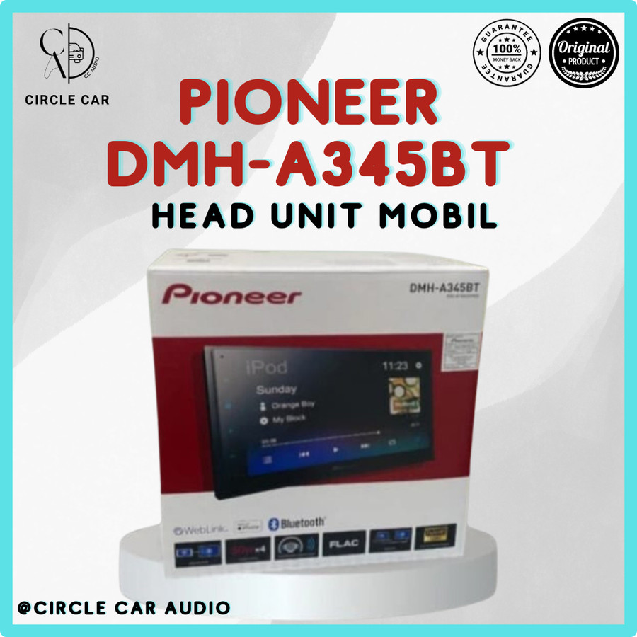 HEAD UNIT PIONEER DMH A345BT / HEAD UNIT DOUBLE DIN DMH 345BT | Lazada ...