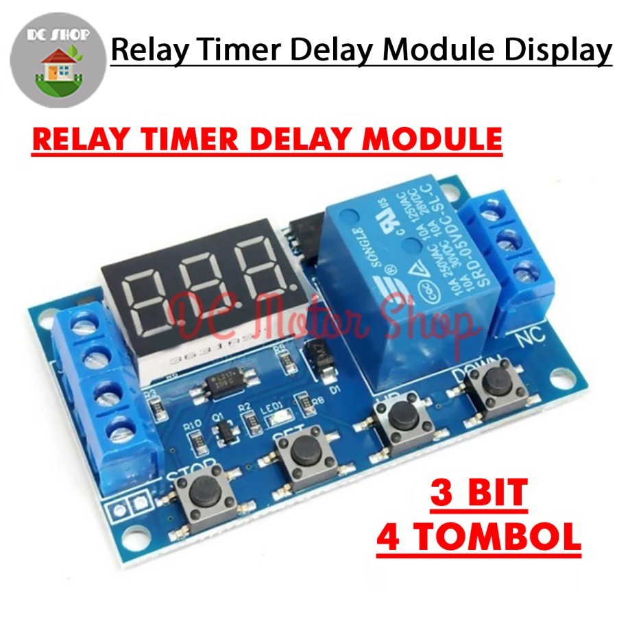 Relay Timer Delay Modul Display 4 Tombol Digital Dc Time Module Switch Lazada Indonesia