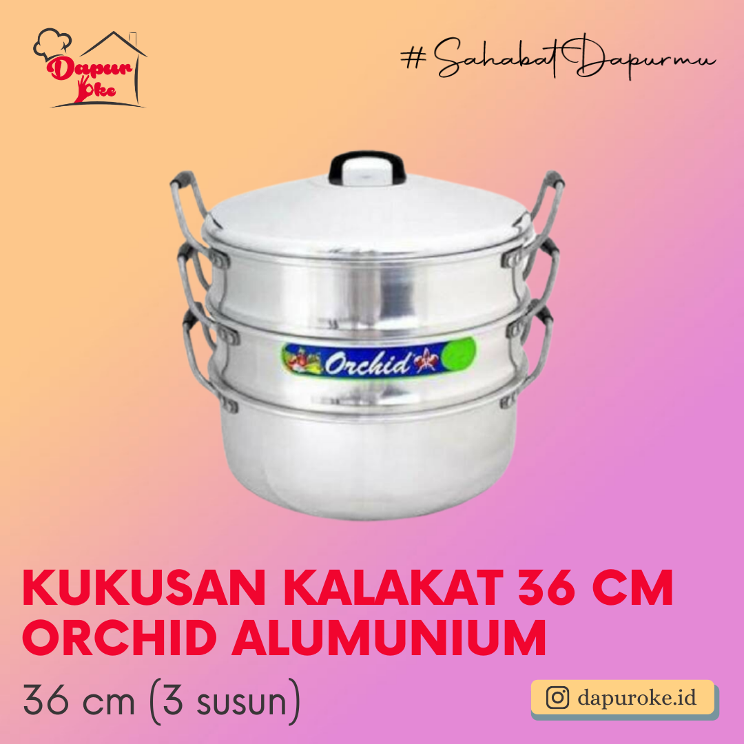 Kukusan Kalakat 36 cm Orchid Alumunium | Lazada Indonesia