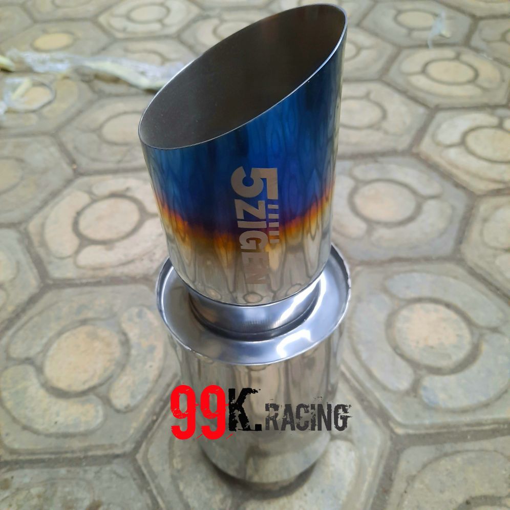 Knalpot mobil racing 5 Zigen biru / blue karimun agya ayla sigra calya ...