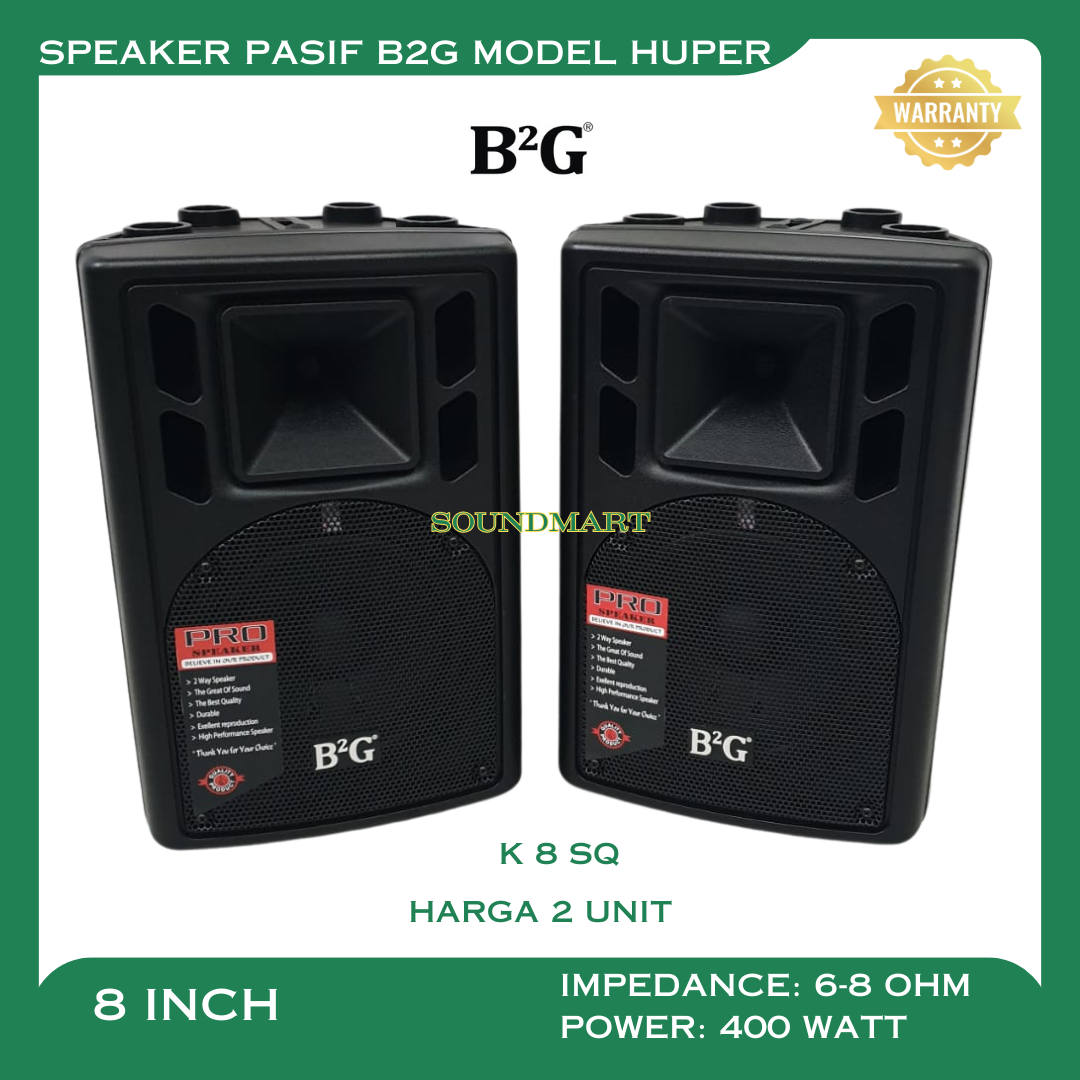 SPEAKER PASIF B2G 8 INCH 8IN 8" FIBER MODEL HUPER IMPORT ORIGINAL 2 UNIT | Lazada Indonesia