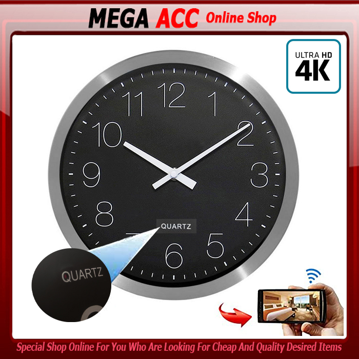 Ip Camera Wireless CCTV WIFI Wall Clock 4K - Kamera Tersembunyi Wifi ...
