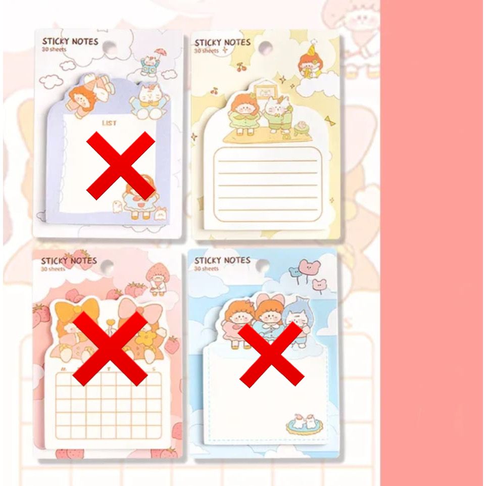 Sticky note motif kartun lucu sticky note penanda buku | Lazada Indonesia