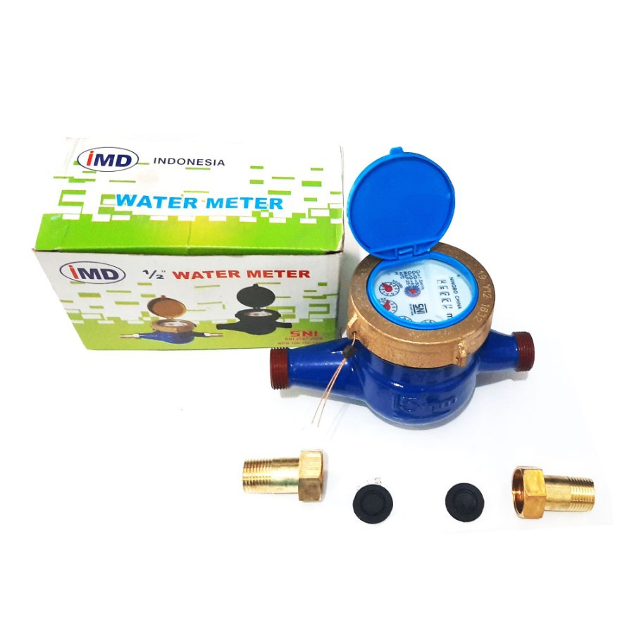 IMD Meteran Air SNI Body Besi 1/2 Inch Standar PDAM Meter Air Water ...