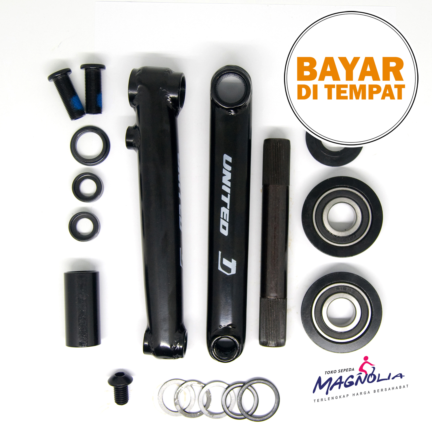 Crank BMX United Chromoly Bearing Size USA Komplit Panjang Arm 170 MM ...