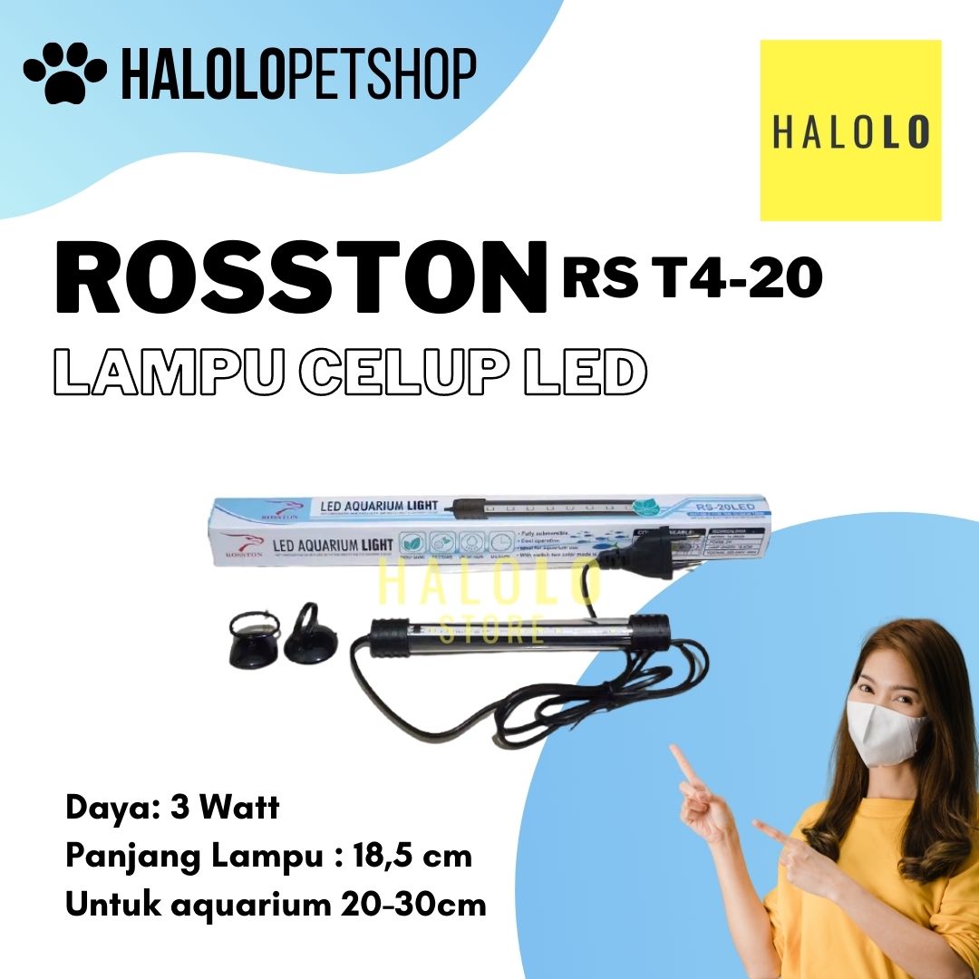 Lampu Celup Aquarium ROSSTON RS T4-20 LED Light BIRU PUTIH | Lazada ...