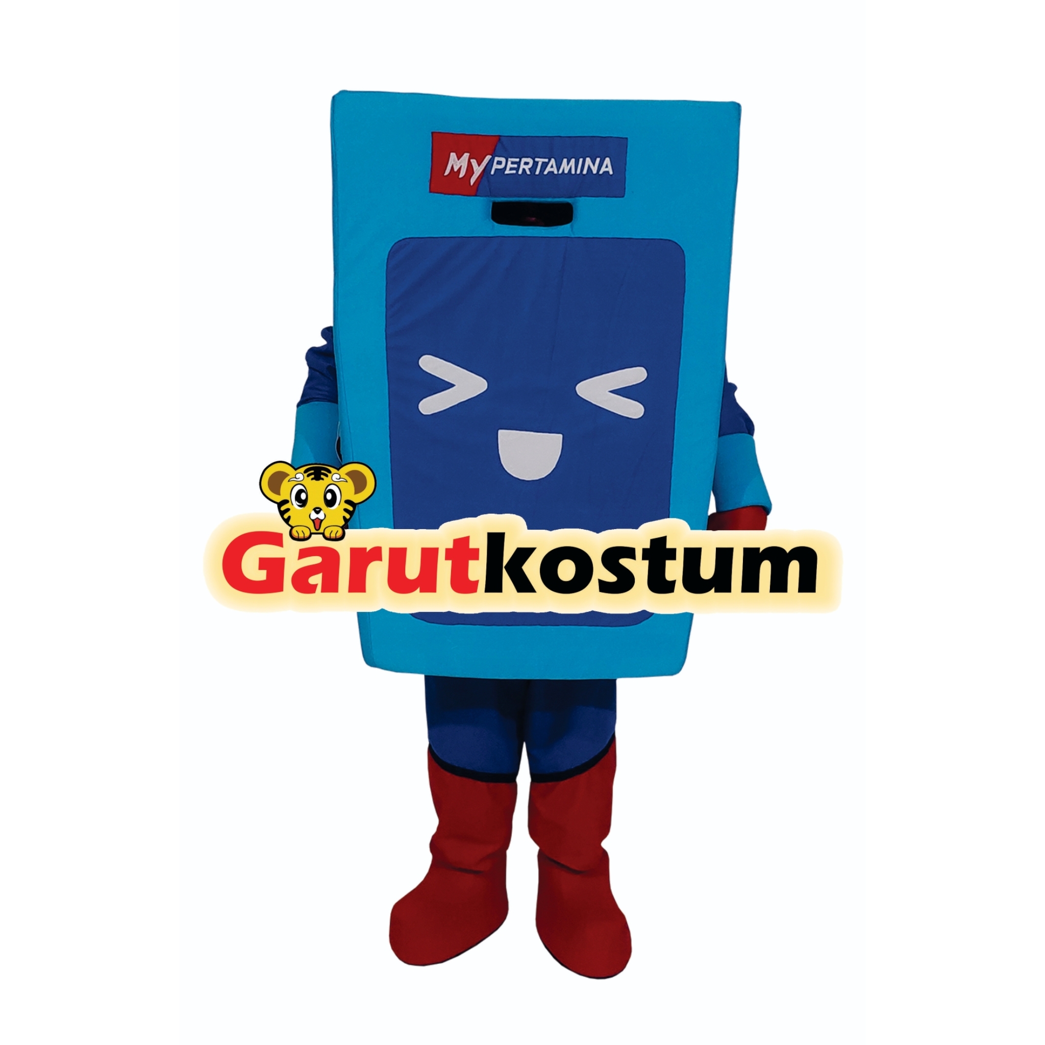 Kostum maskot badut my pertamina perusahaan setelan dewasa lucu ...