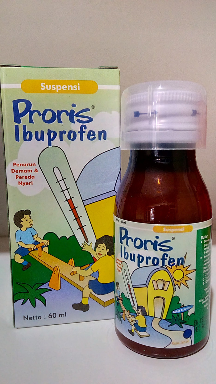 OBAT SIRUP PENURUN PANAS DEMAM ANAK PRORIS SUSPENSI 60ML IBUPROFEN ...