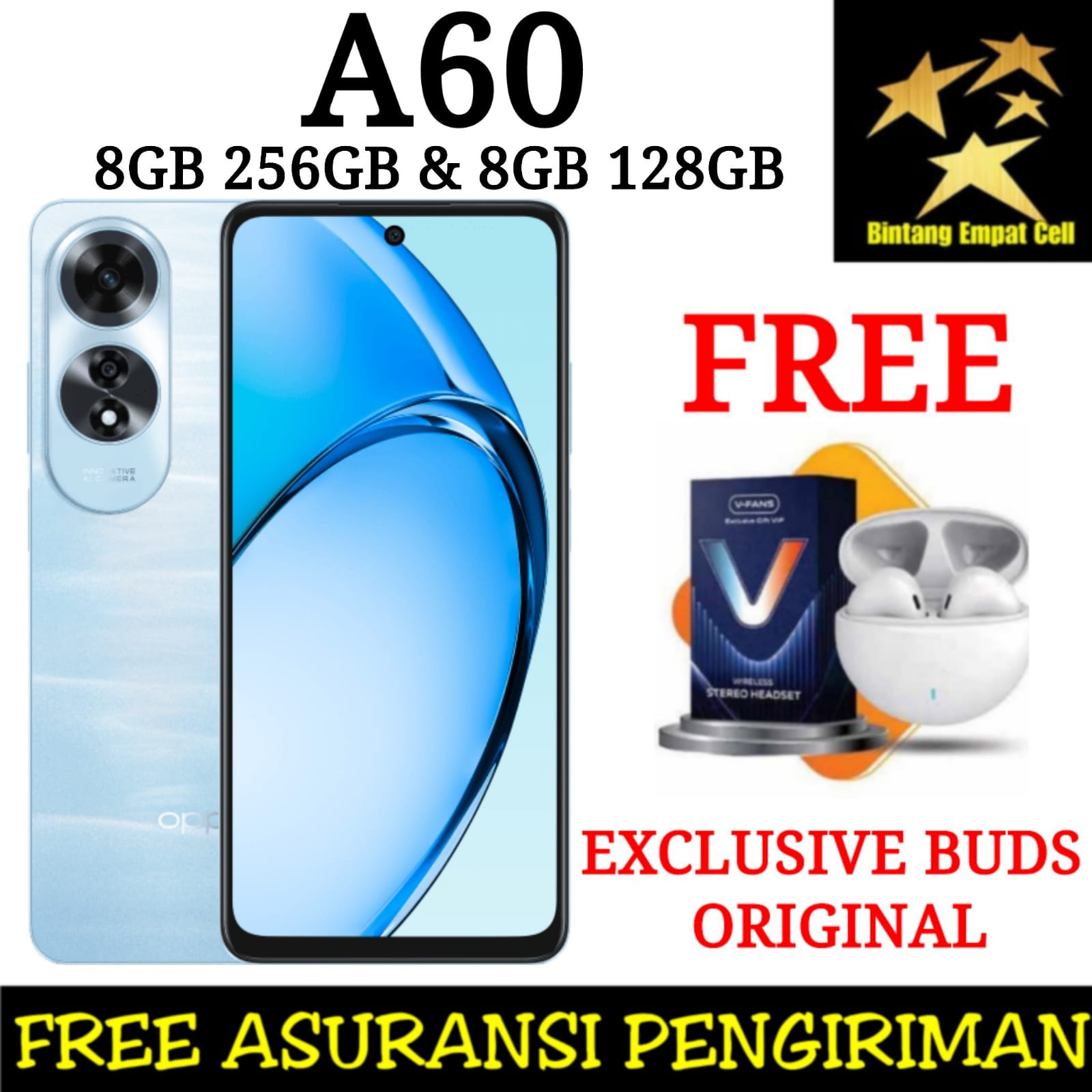 OPPO A60 8/128 & 8/256 GARANSI RESMI [SNAPDRAGON 680 6.67 INCH 50MP CAMERA 5000MAH BATTERY ...