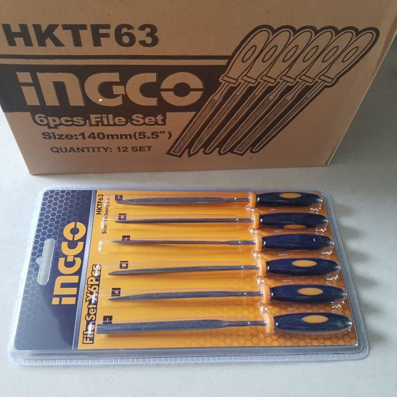 INGCO HKTF63 KIKIR BESI 5.5IN FILE SET 6PCS KIKIR KECIL KIKIR BESI ...