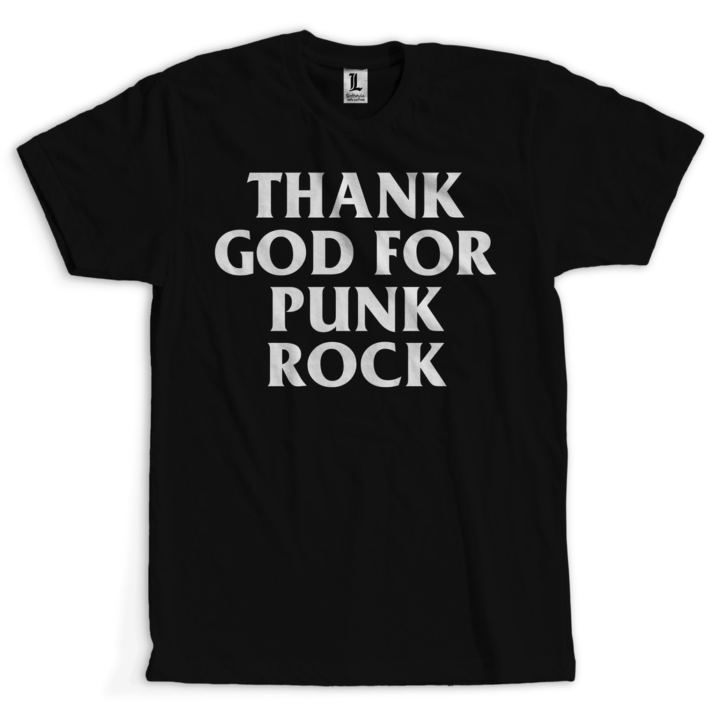 KAWKAW STORE KAOS THANK GOD FOR PUNK ROCK | H378 | KAOS BAND ROCK ...