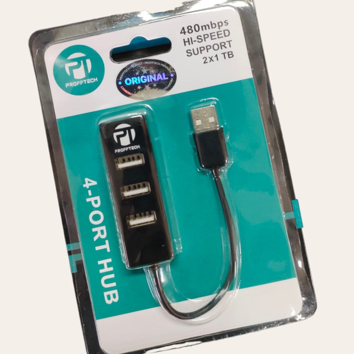 USB Hub 4 Port USB 2.0 480 Mbps Profftech 4-Port Hub USB2.0 | Lazada ...