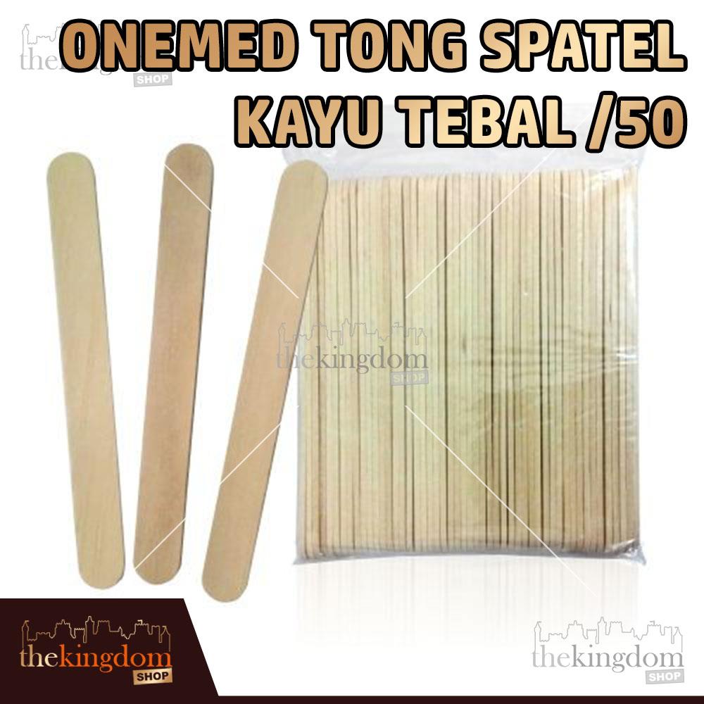 Onemed Tong Spatel Kayu Plastik Steril Stick Spatula Tongue Depressor ...