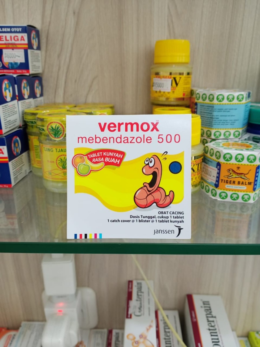 VERMOX 500 MG - 1 TABLET / OBAT CACING | Lazada Indonesia