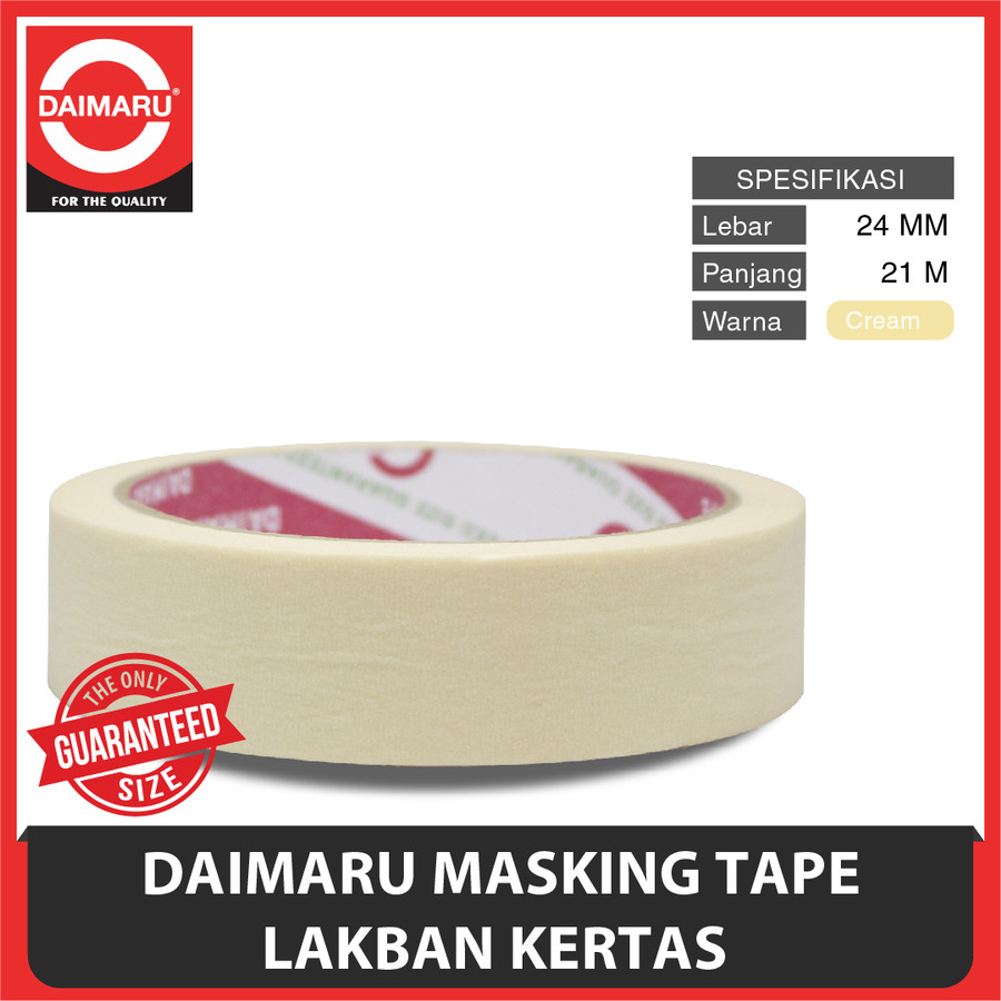 Lakban Kertas / Masking Tape Daimaru - 1 inch ( 24 mm x 21 M ) | Lazada ...