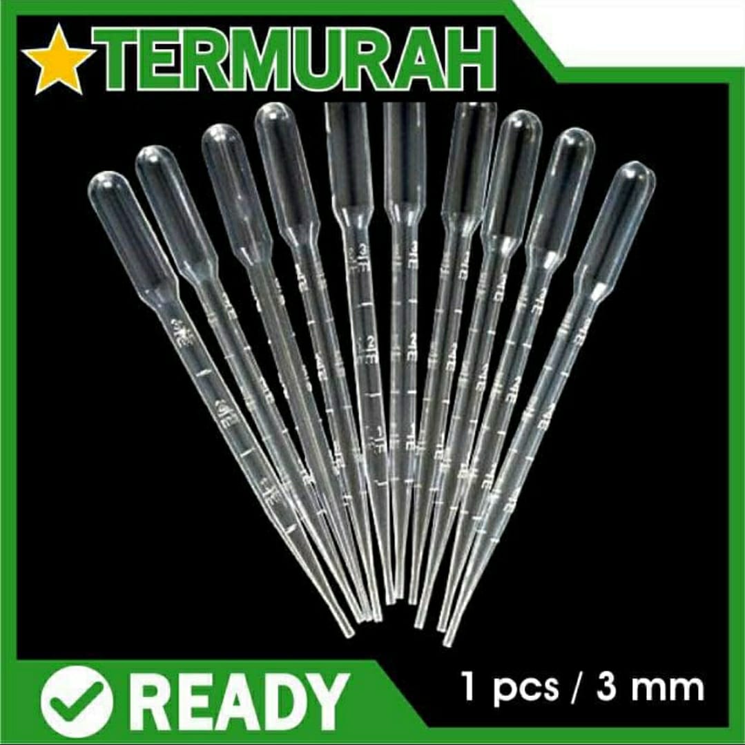 Pipet tetes 3ml / Pipet takar / alat takar / Takaran / Pipet plastik ...