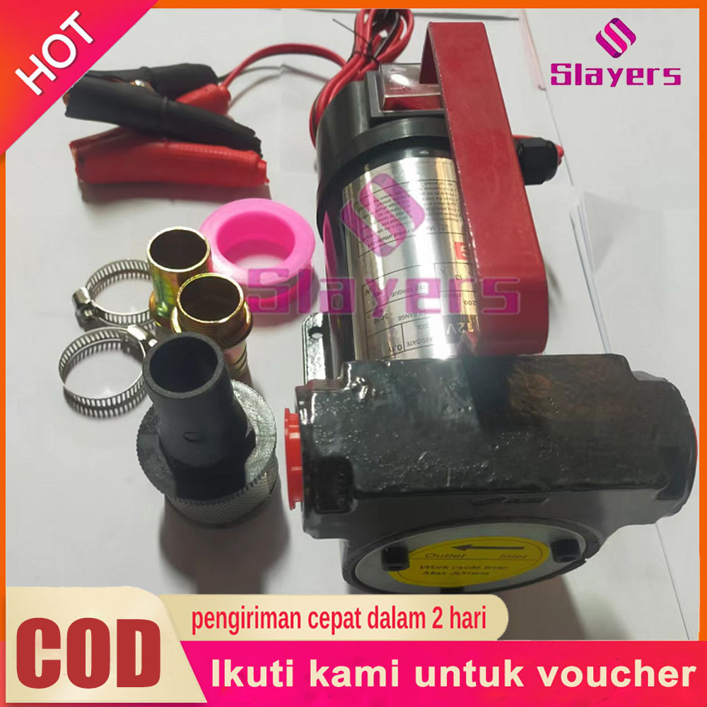 12 V DC Portable Pompa Transfer Kendaraan dengan Tugas Berat Truk 50L ...