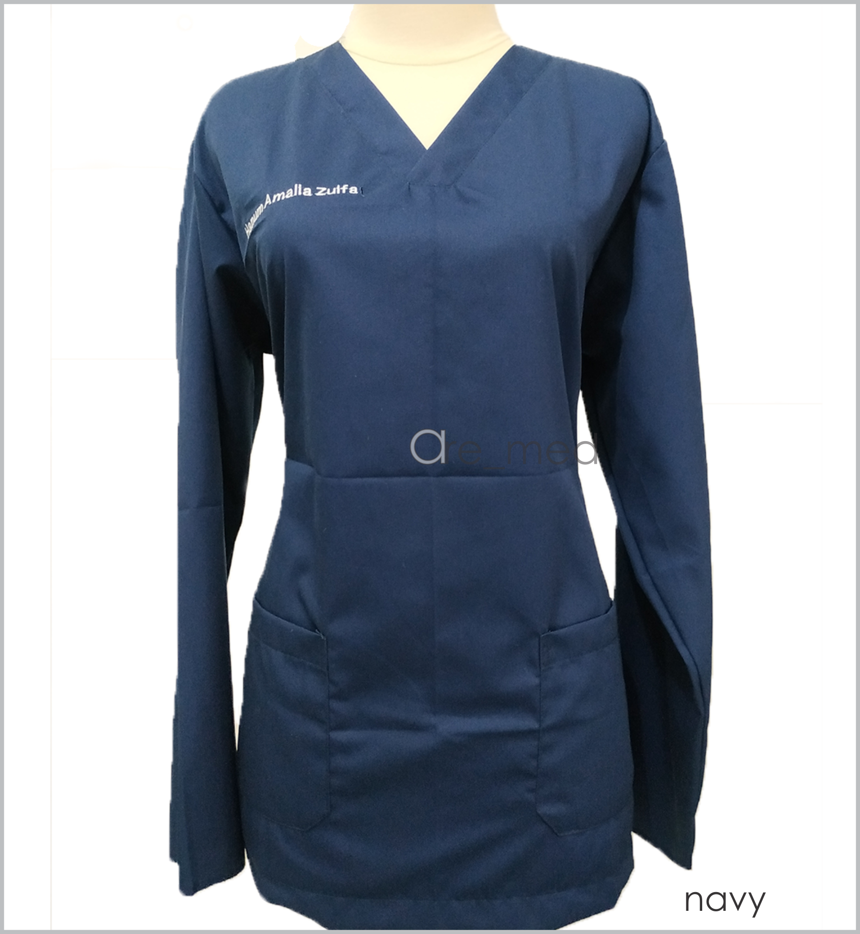 Baju OK FREE Bordir / Scrub Suit / Baju Tindakan / Baju Dokter / Baju ...