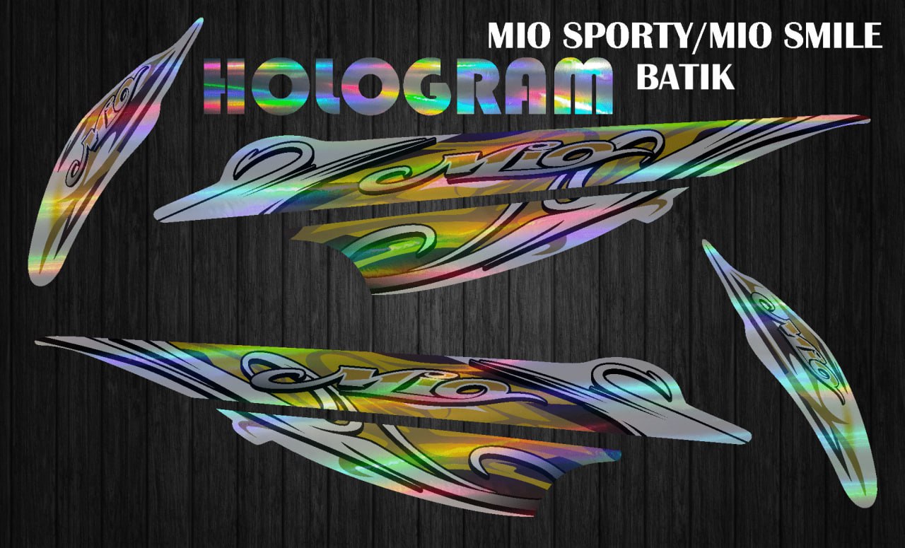 HOLOGRAM STIKER STRIPING DECAL MIO SPORTY/SMILE MOTIF BATIK | Lazada ...
