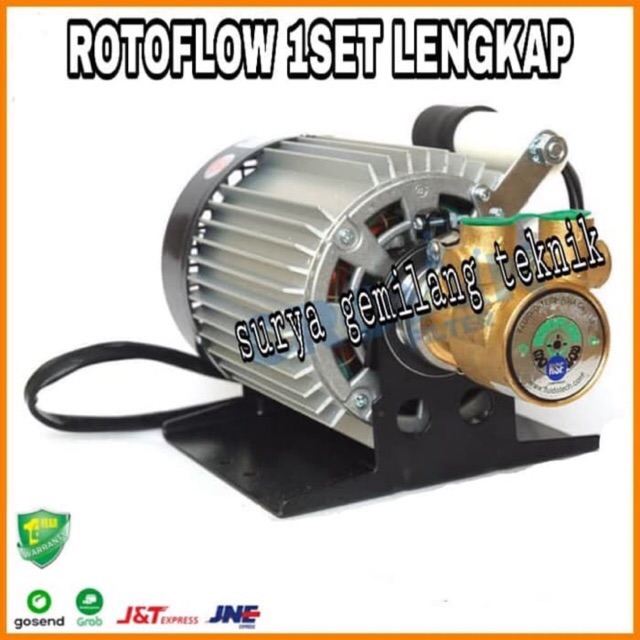 Pompa Booster RO 2000 GPD Pompa Rotoflow 3/4HP 1Set Kepala Model Clamp ...