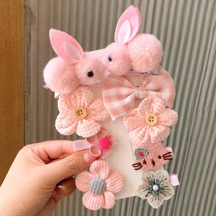 COD 9PCS / SET JEPIT RAMBUT ANAK KOREA MODEL KELINCI / JEPITAN RAMBUT ...