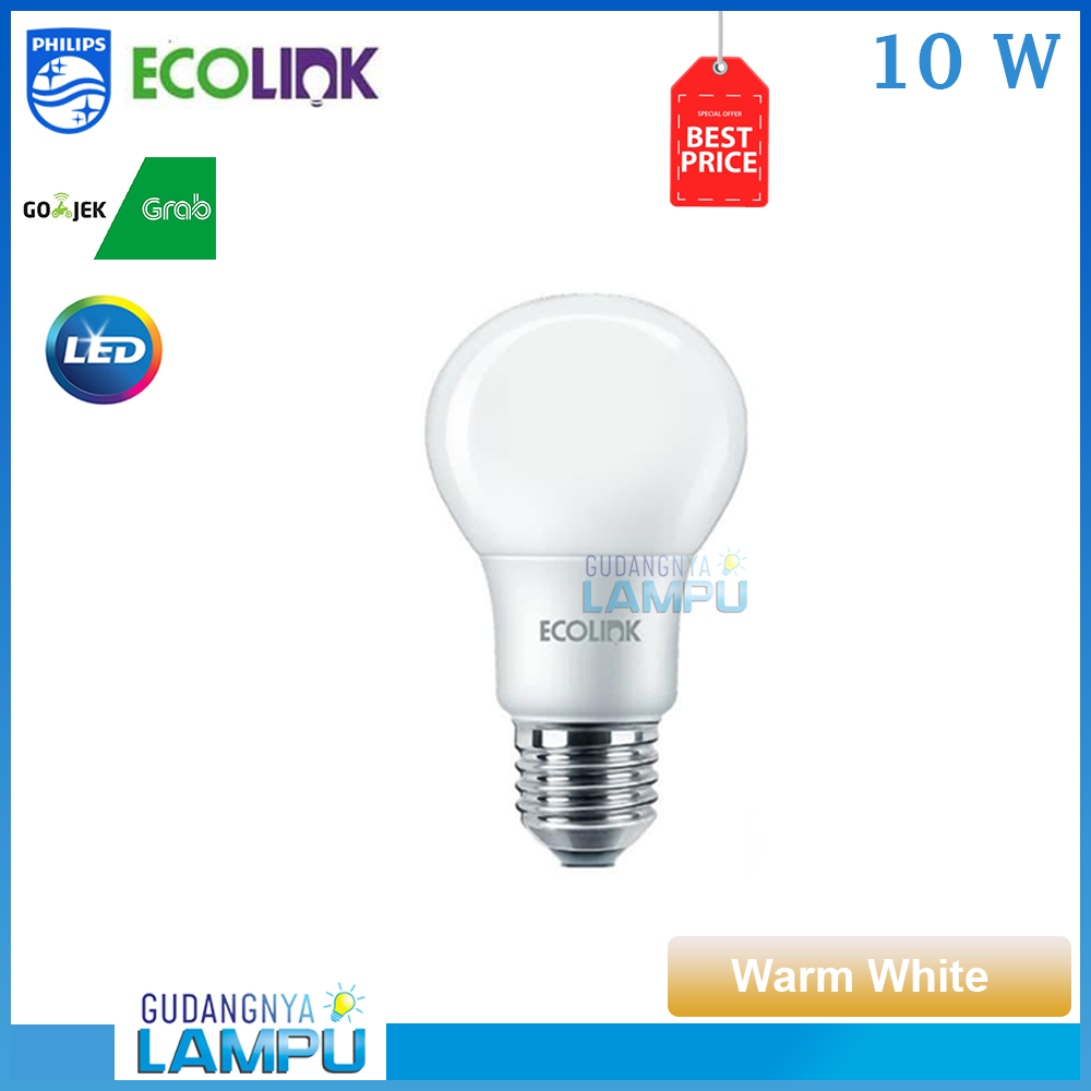 LED ECOLINK 10 WATT 10 W WARM WHITE/KUNING | Lazada Indonesia