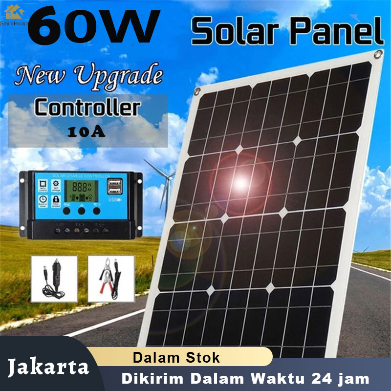 （dalam stok）60W Solar Panel / Solar Photovoltaic Module Panel Surya ...