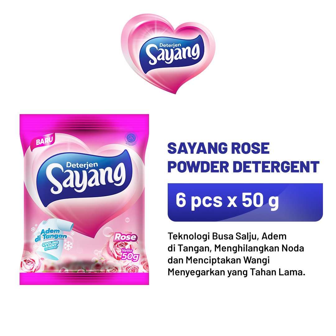 Sayang Rose Powder Detergent 50 gr x 6 Sachet | Lazada Indonesia