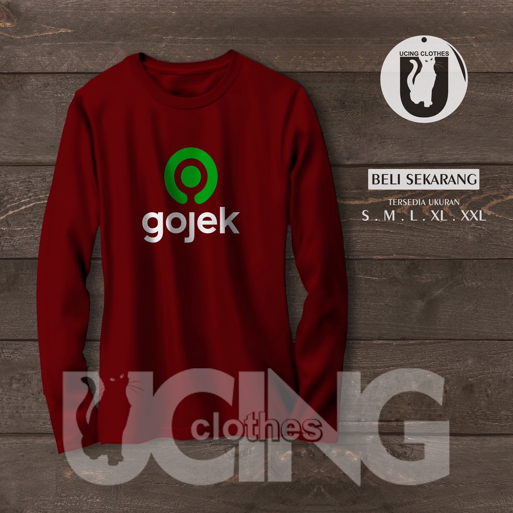 Kaos Baju Gojek Logo V2 Lengan Panjang Kaos Perusahaan -JP | Lazada ...