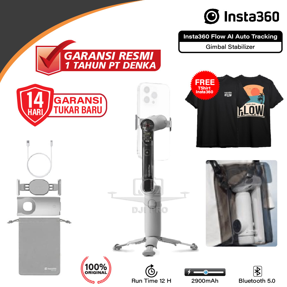 Insta360 Flow AI Auto Tracking Gimbal Stabilizer / Insta 360 Flow Standalone | Lazada Indonesia