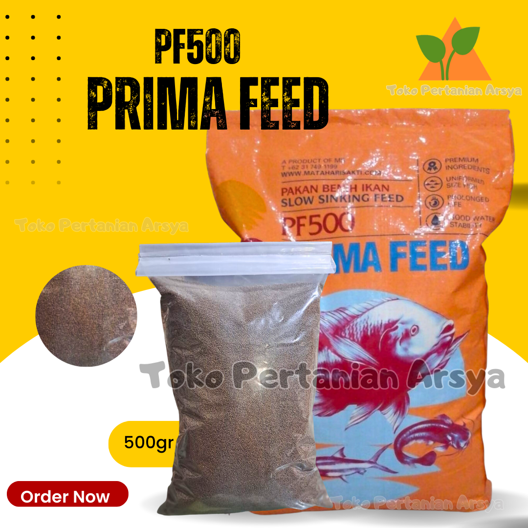Prima Feed PF500 500gr / Pakan Pelet Benih Ikan Floatin PF 500 | Lazada Indonesia