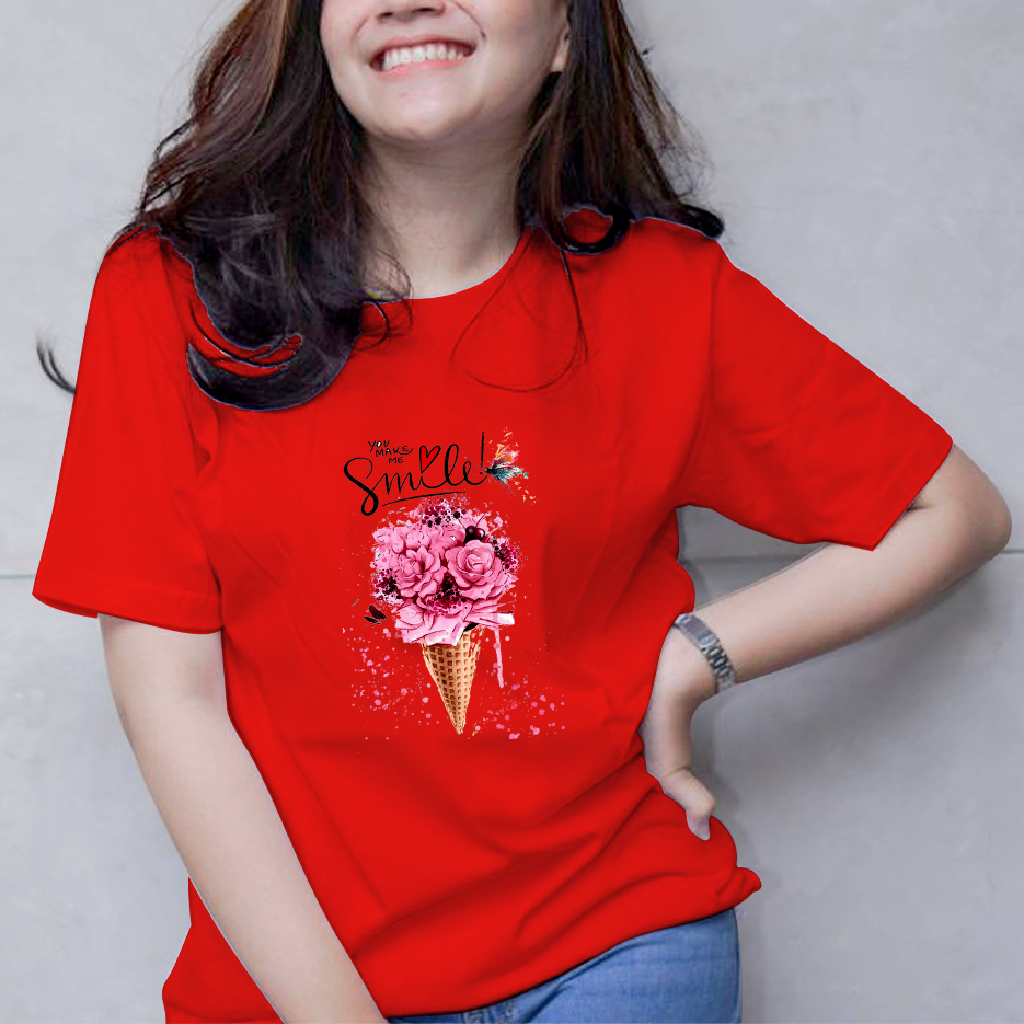 MISSHE PROMO Atasan Wanita Elegan Jumbo Size S/M/L/XL/XXL/XXXL Baju Kaos Distro Wanita Terbaru T ...