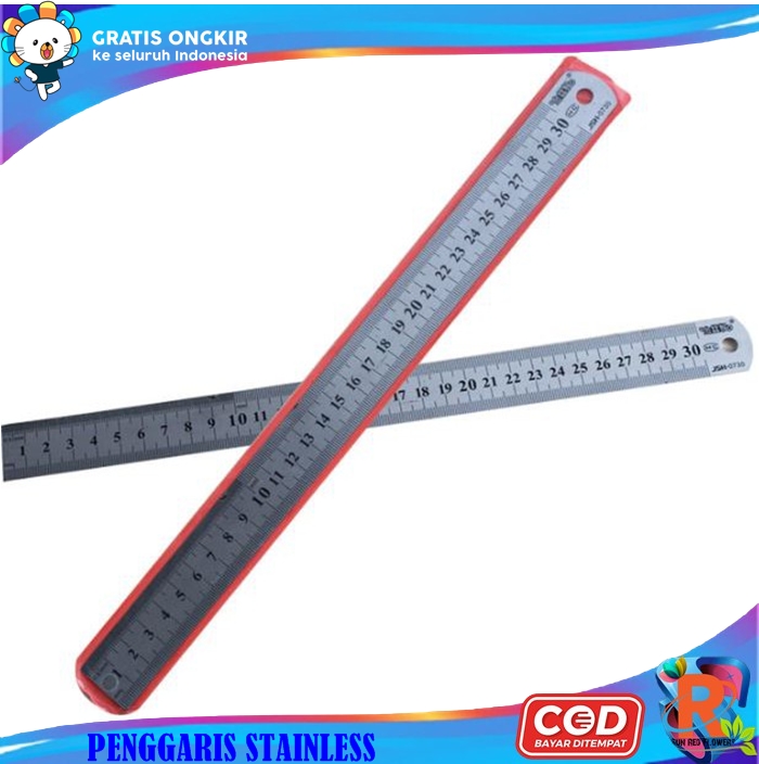 Penggaris / Garisan Besi 30cm / Stainless Steel Ruler 30cm | Lazada Indonesia