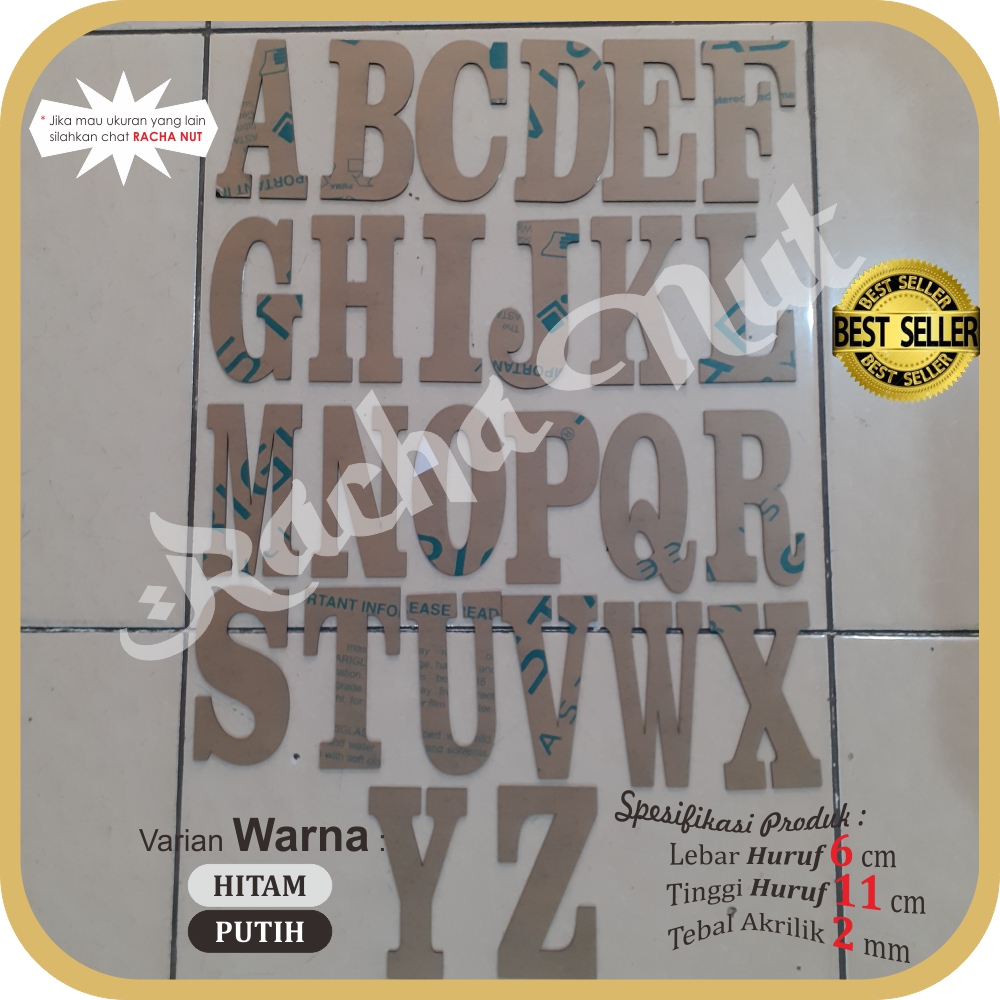 Huruf Abjad Rumah Nomor Rumah Akrilik Ukuran 6x11 cm | Lazada Indonesia