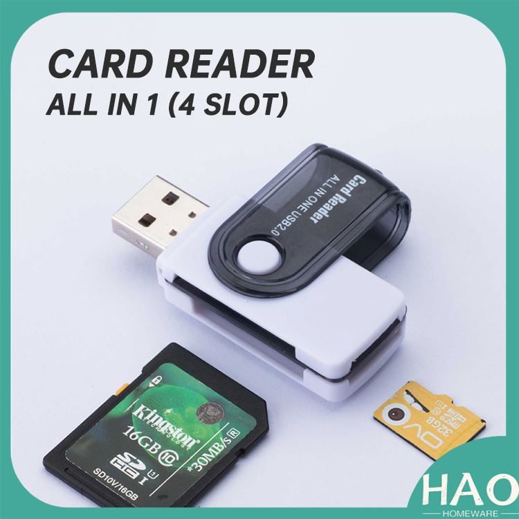 CARD READER PUTAR ALL IN ONE (4 SLOT) MULTI MEMORY CONVERTER TO ...