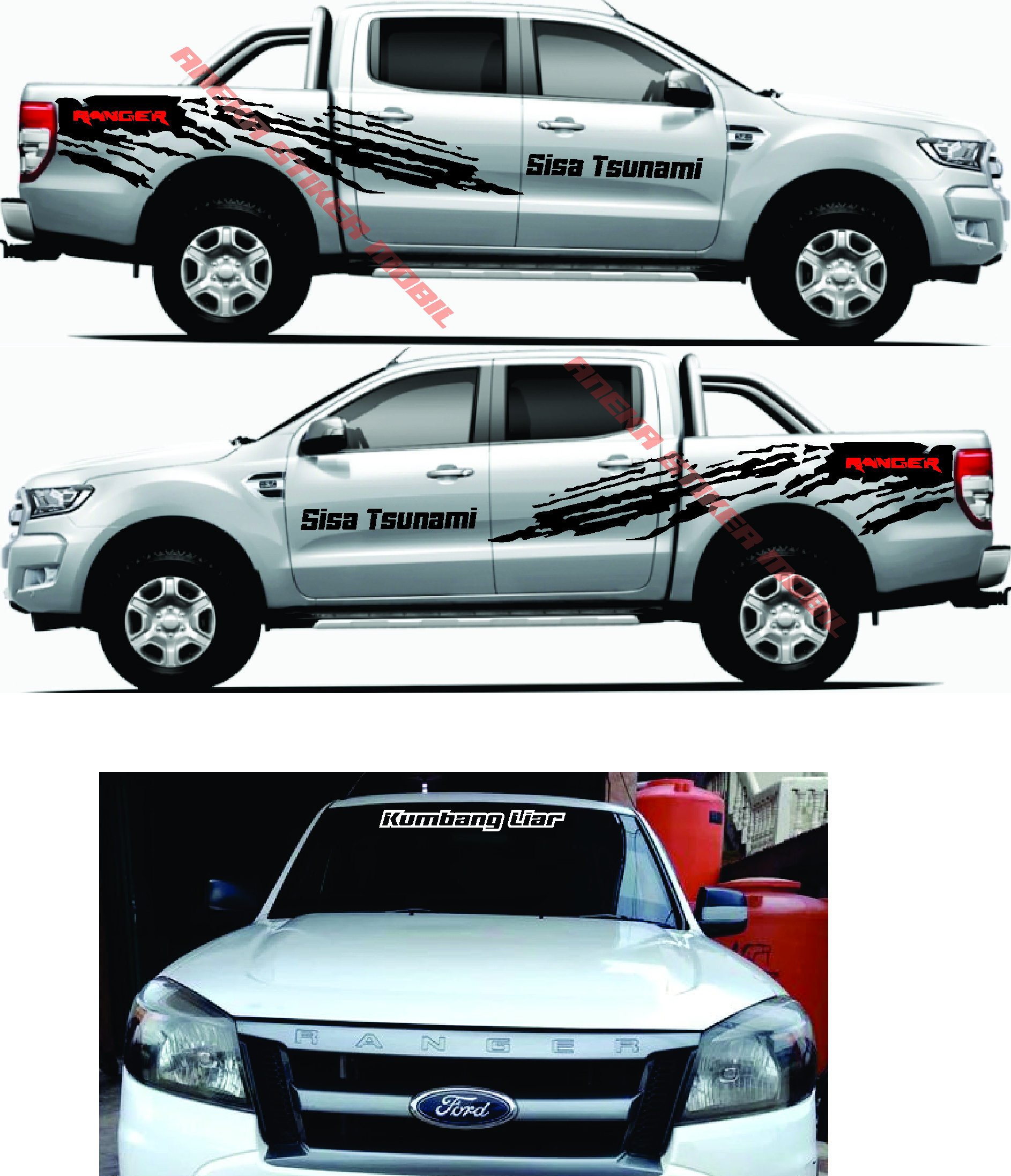 Stiker Mobil Ranger Putih Full Body | Lazada Indonesia