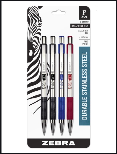 Ballpoint Zebra F.301 / Pulpen Zebra Besi / Zebra BALL PEN F-301(L ...