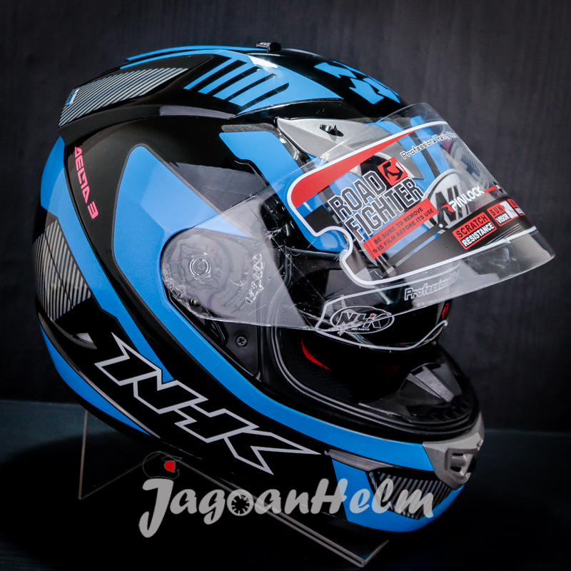 NHK HELM GP1000 DELTA 3 | BLACK BLUE | GP 1000 DOUBLE VISOR | Lazada ...