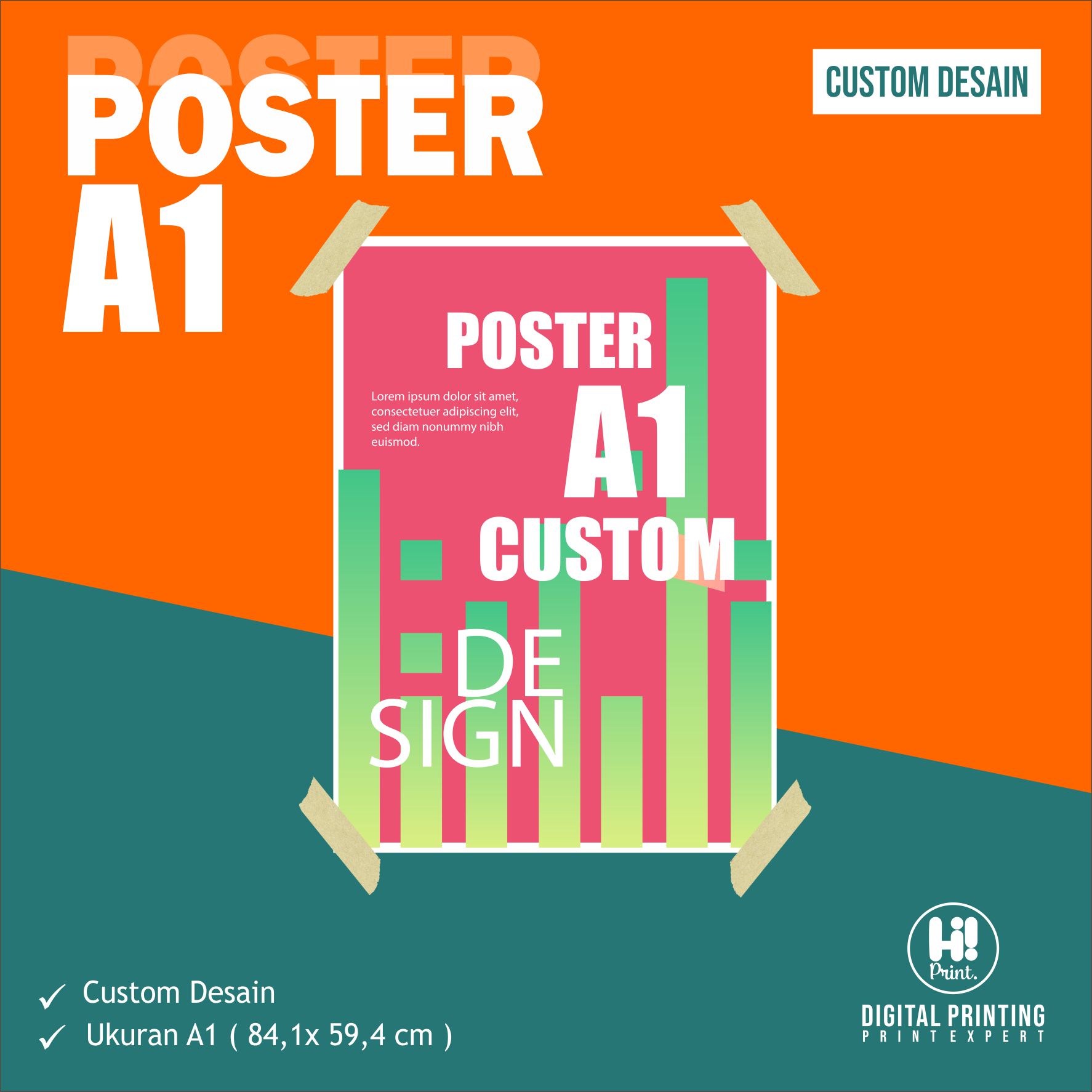Cetak Poster A1 Custom Gambar | Lazada Indonesia