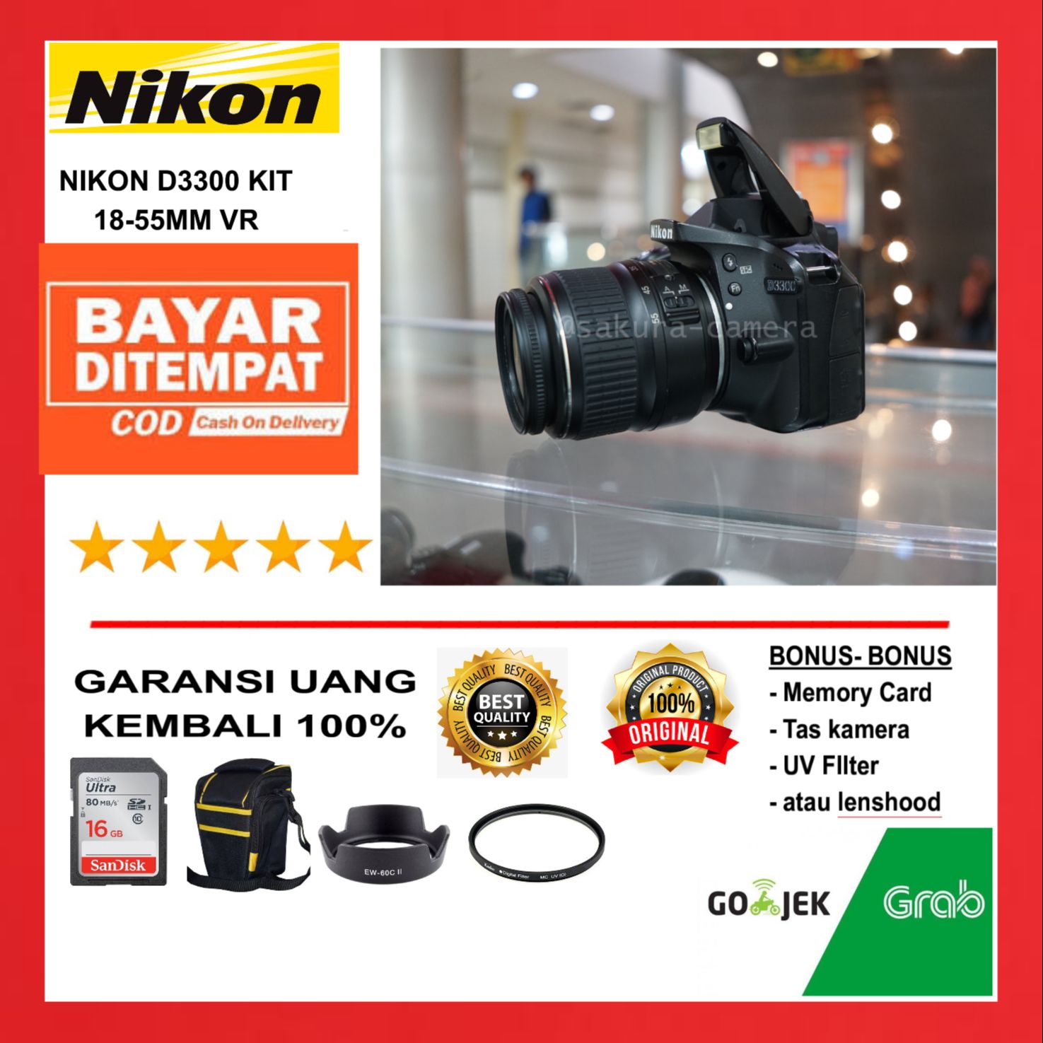Nikon D3300 kit 18-55mm VR | Lazada Indonesia