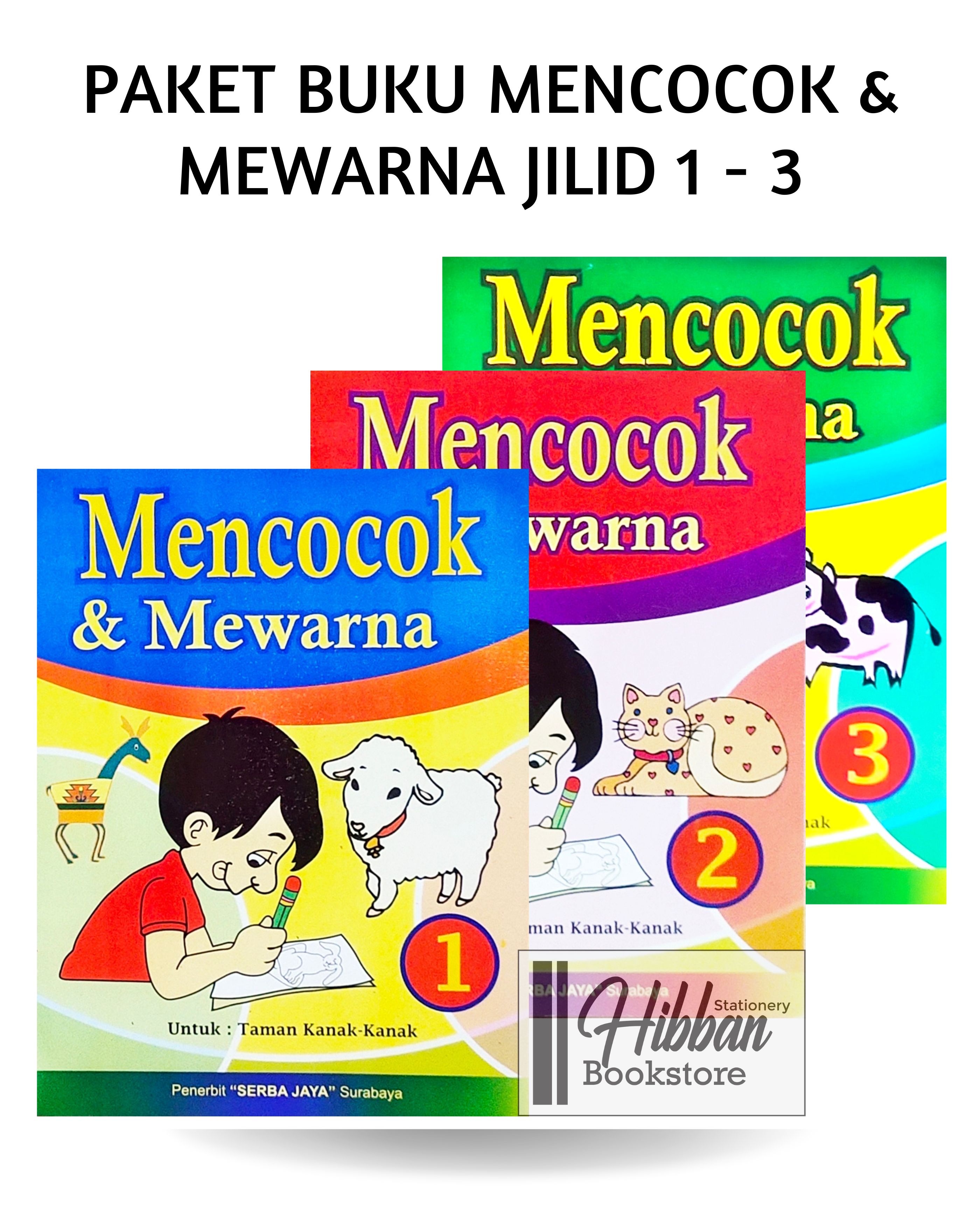 Buku Anak Mencocok & Mewarna Jilid 1 Sampai 3 Untuk TK | Lazada Indonesia
