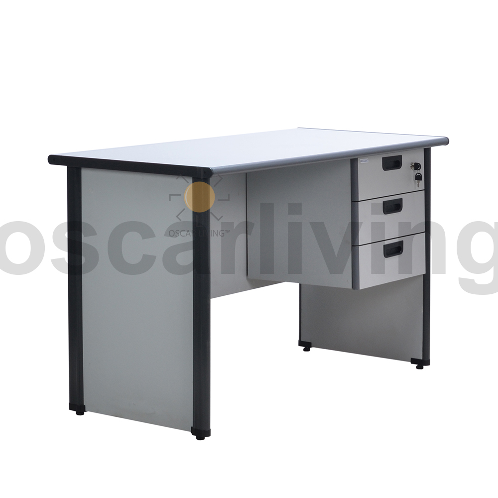 BRILLIANT BOD 120 Meja Kantor 1/2 Biro 3 Laci Single Lock - Khusus ...