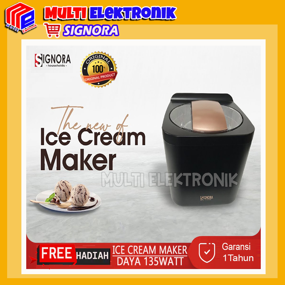 Signora Ice Cream Maker / Mesin Pembuat Es Krim & Yogurt | Lazada Indonesia