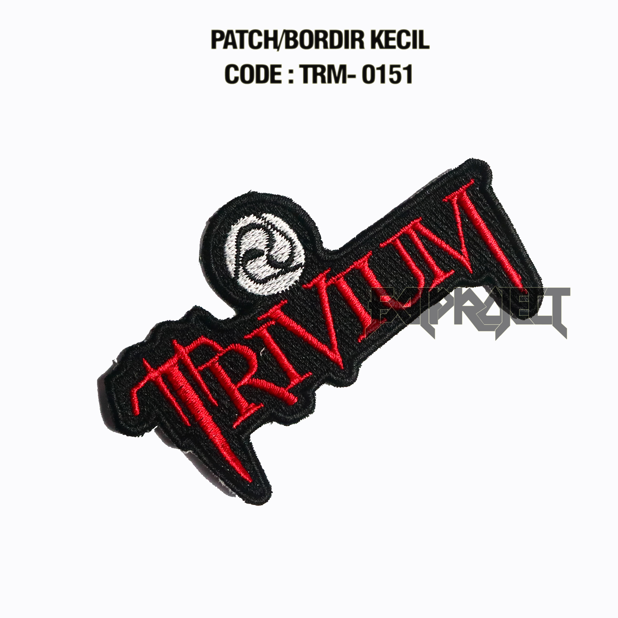 patch bordir TRIVIUM kecil emblem kecil extra aksesoris jaket tas slimbag celana atau baju bisa ...