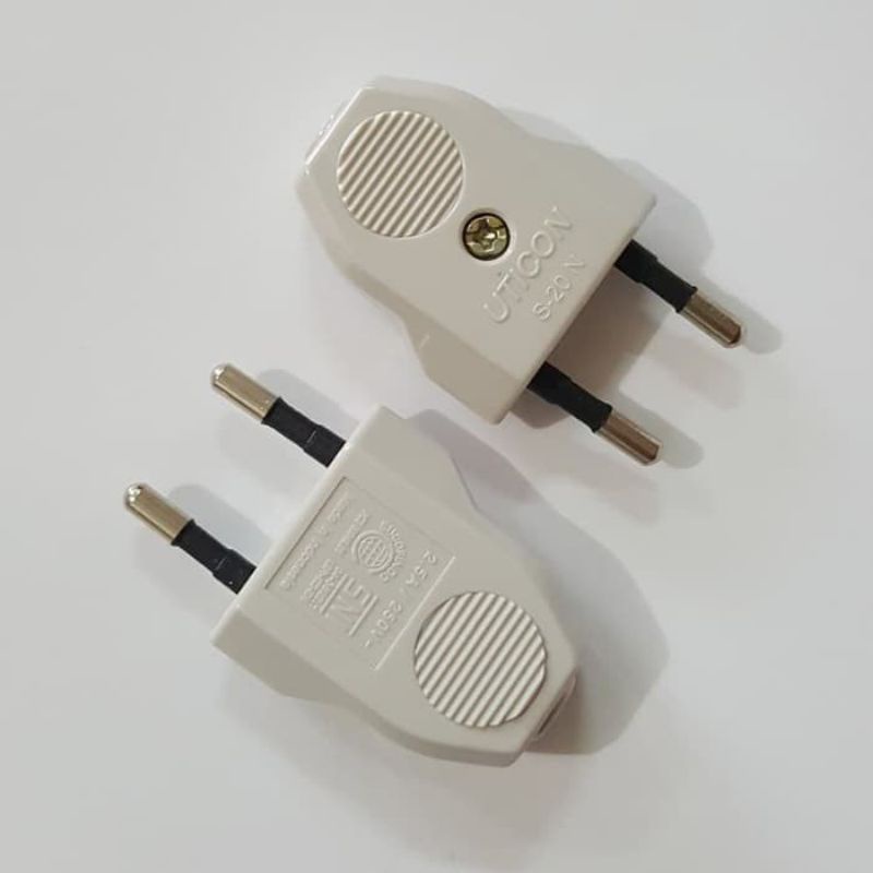 UTICON STEKER BIASA COLOKAN GEPENG UTICON S-20N Abu Putih Hitam ...