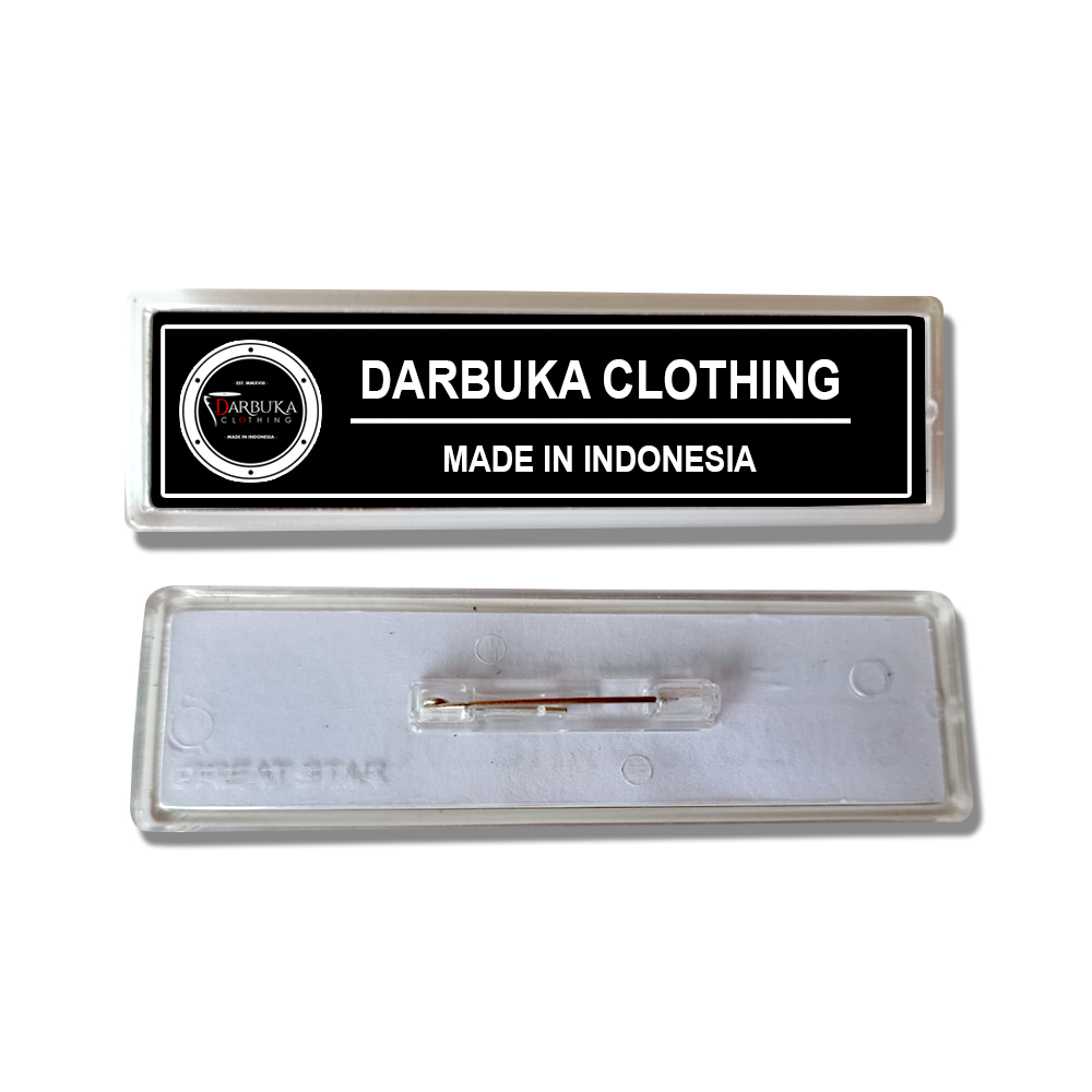 NAME TAG AKRILIK MURAH / NAME TAG DADA / NAME TAG PENITI | Lazada Indonesia