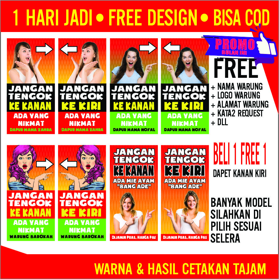 SPANDUK PETUNJUK ARAH WARUNG | Lazada Indonesia